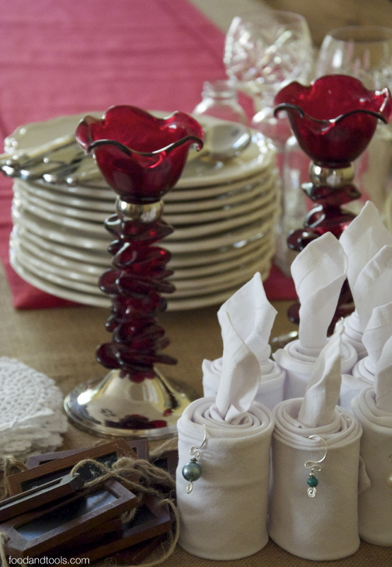 Candle Napkin Fold – Food and Tools