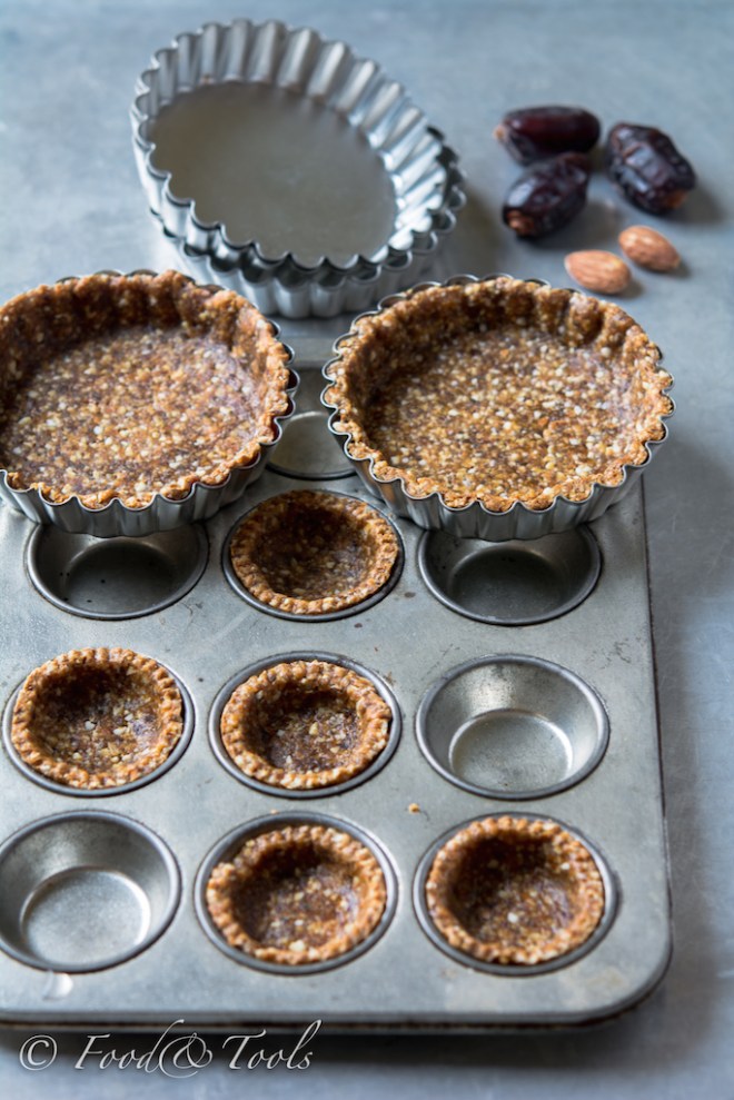 Easy Date and Nut Tarts with Fresh Berries – Food and Tools